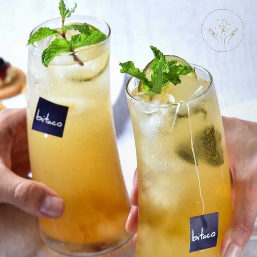 Bitaco Tea de hierbas verde premium, Tea Matcha Lulo verde y Tea Manza