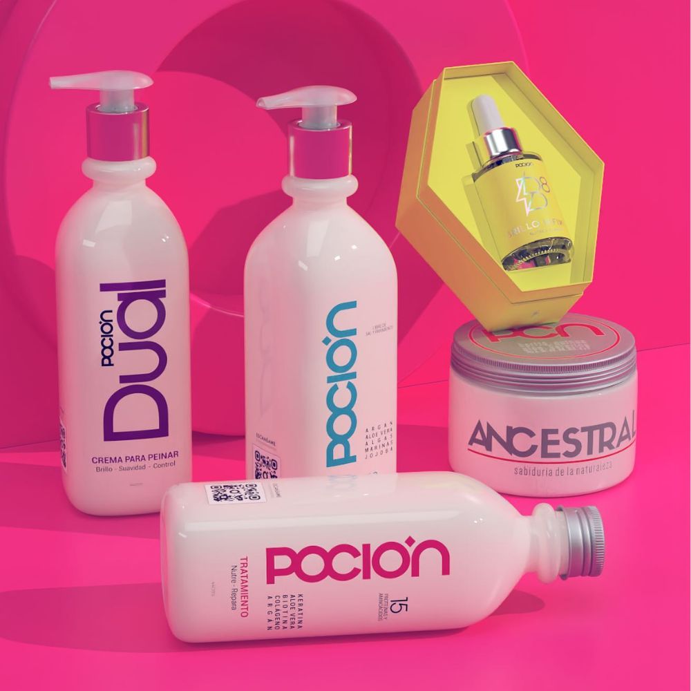 La Pocion Shampoo capilar y La Pocion Tratamiento para el cabello (2 p