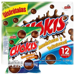 Chokis Chocolate Covered Balls 228gr - 12 units (1 pack) Snack.